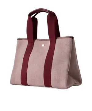 Rue De Verneuil Leather-trimmed Cotton Oxford Tote