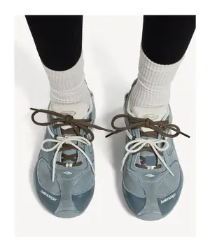 Balenciaga Radar Velvety Sneaker In Grey/off White/brown