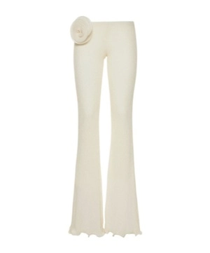 Magda Butrym Highwaist Casual Pants - White