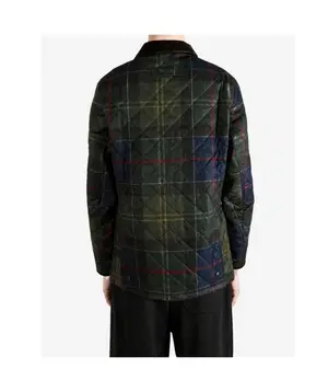 Barbour Classic Quilted Jacket With Check Pattern