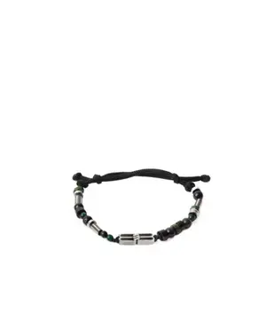 Balenciaga Bb Icon Beads Bracelet In Emerald