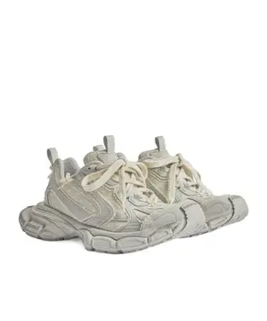 Balenciaga 3xl Tulle Sneaker In Grey/yellow