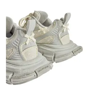 Balenciaga 3xl Tulle Sneaker In Grey/yellow
