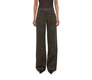 Helmut Lang Casual Trousers With Belt Loops - Dark Moss