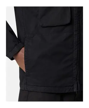 Stone Island Comfort-fit Hooded Zip-up Overshirt With Chest Pockets