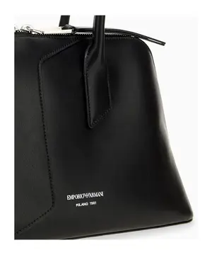 Emporio Armani Handbag In Smooth Leather With Top Handles And A Zip Closure