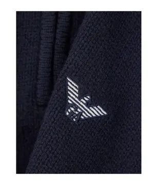 Emporio Armani Shaved Virgin Wool Sweater Hong Kong Capsule Collection - Navy Blue