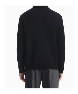 Emporio Armani Shaved Virgin Wool Sweater Hong Kong Capsule Collection - Navy Blue