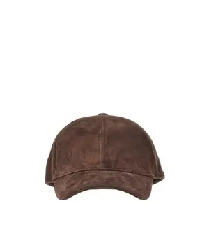 Emporio Armani Suede Baseball Cap - Brown