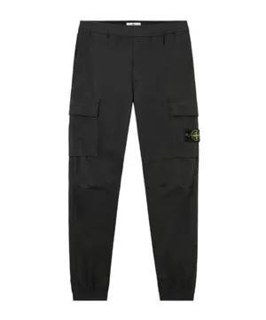 Stone Island Regular-tapered-fit Jogger Trousers With Elastic Waist - Lead Ash