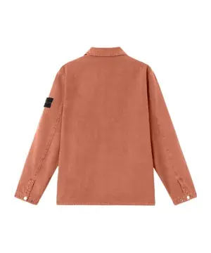 Stone Island Comfort-fit Snap-front Overshirt With Chest Pocket