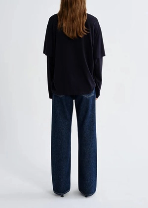 AGOLDE Dark Wash Straightwideleg Jeans
