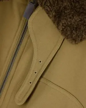 Emporio Armani Cotton Blouson Jacket With A Plush Detachable Collar