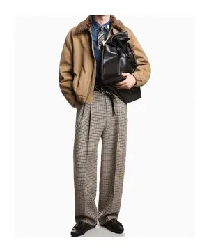 Emporio Armani Cotton Blouson Jacket With A Plush Detachable Collar