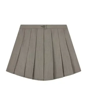 Emporio Armani Pleated Virgin Wool Culottes - Beige