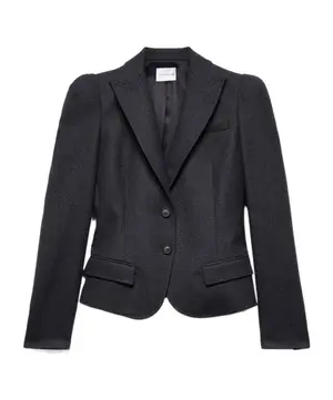 7 For All Mankind High Shoulder Blazer In Wool