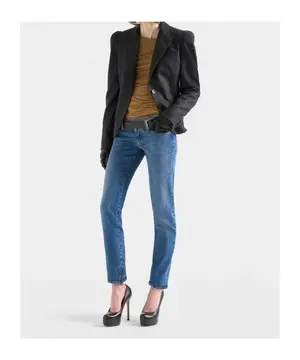 7 For All Mankind High Shoulder Blazer In Wool