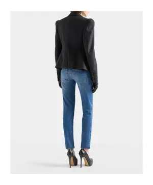 7 For All Mankind High Shoulder Blazer In Wool
