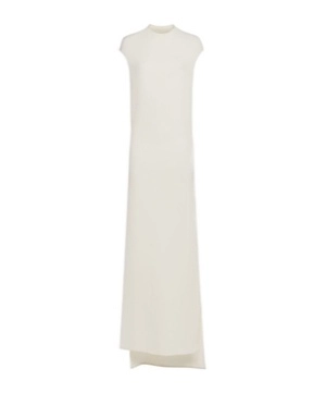 TOM FORD Sleeveless Crewneck Long Dress - White