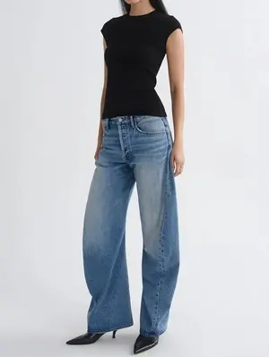 AGOLDE Vintage Wash Curved Wideleg Jeans