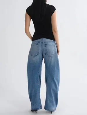 AGOLDE Vintage Wash Curved Wideleg Jeans