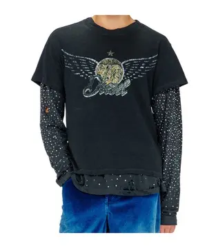 DIESEL® Cotton-hemp T-shirt With Concert Graphics