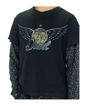 DIESEL® Cotton-hemp T-shirt With Concert Graphics