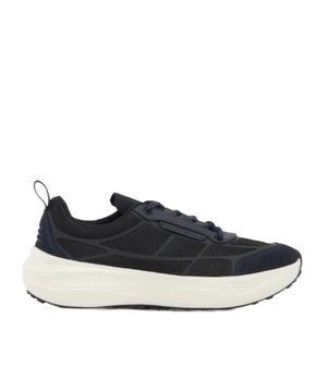 Emporio Armani Mesh And Suede Detail Lace-up Sneakers