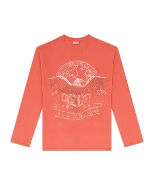 DIESEL® Long-sleeve T-shirt With Concert Graphics - Red