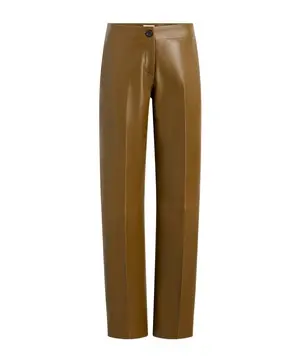 Khaite Highwaist Button Casual Pants - Brown