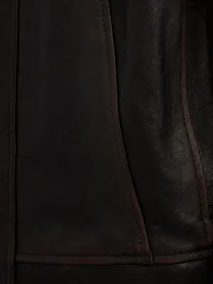 GOLDEN GOOSE Fine Collar Leather Jacket