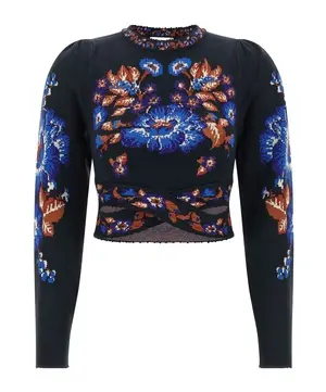 Farm Rio Long-sleeve Knit Top - Multicolor
