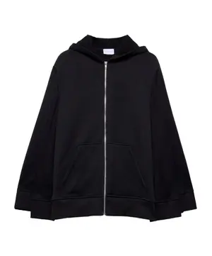 7 For All Mankind Oversized Zip-up Hoodie - Black