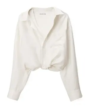 Alexander Wang Silk Layered Cami Shirt Top - Ivory