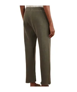 JAMES PERSE Cropped Brushed Cotton-terry Track Pants