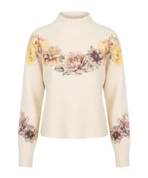 TWINSET High-neck Knit Sweater - Nude