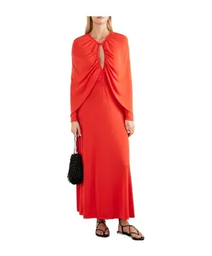 Johanna Ortiz Cape-effect Draped Stretch-jersey Maxi Dress