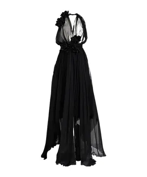 Dolce & Gabbana Sleeveless Deepv Maxi Dress - Black