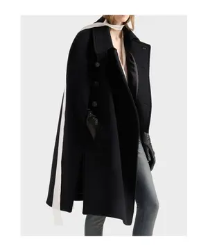 7 For All Mankind Double-breasted Wool Cape