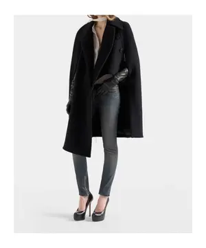 7 For All Mankind Double-breasted Wool Cape