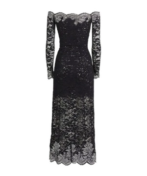 Rabanne Longsleeve Lace Dress - Black