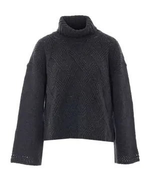 TWINSET High-neck Knit Sweater - Black