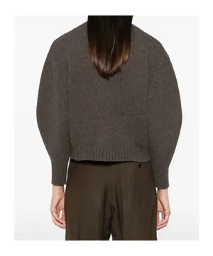 Soeur Crew-neck Single-breasted Knit Top