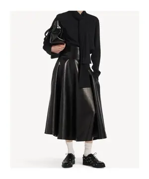 Balenciaga Crepe Scarf Shirt - Black