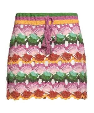 Farm Rio Multicolored Lace Pencil Skirt - Pink