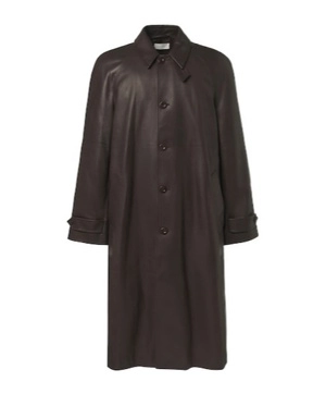 THE ROW Leather Car Coat - Brown