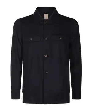 Eleventy Utility Pocket Shirt - Blue