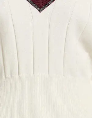 Brunello Cucinelli Twotone Cashmere Knit Sweater