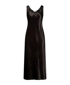 Max Mara Minimalist Satin Slip Dress - Black
