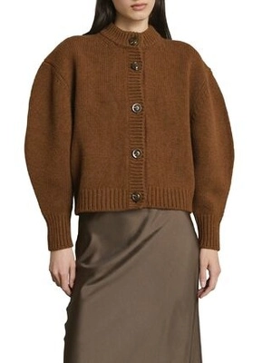 Soeur Crew Neck Single-breasted Knit Cardigan